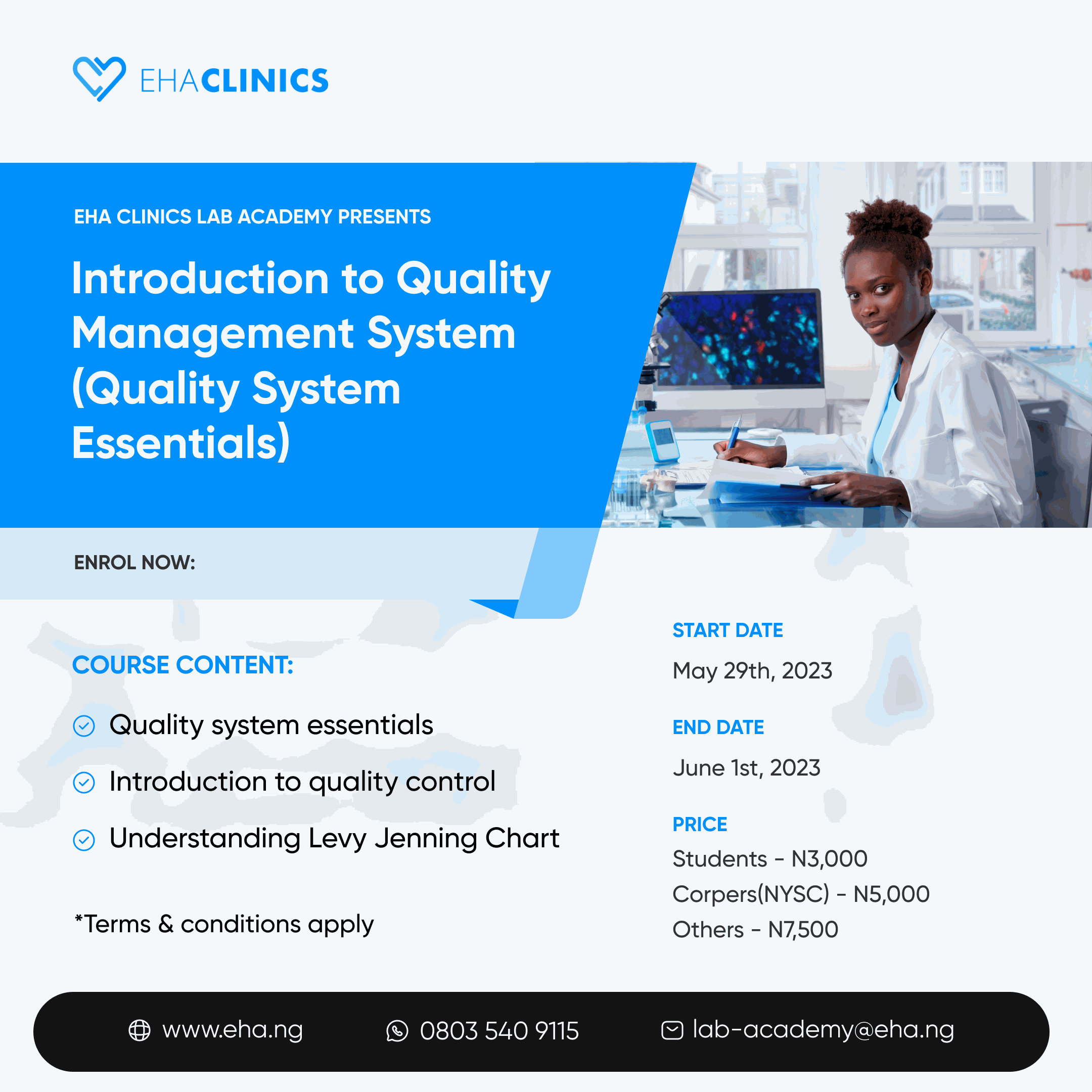 Quality Management System Training | EHA Clinics